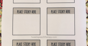 Print Your Own Sticky Notes for Speech Therapy - Tween Speech Therapy
