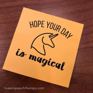 Print Your Own Sticky Notes for Speech Therapy - Tween Speech Therapy